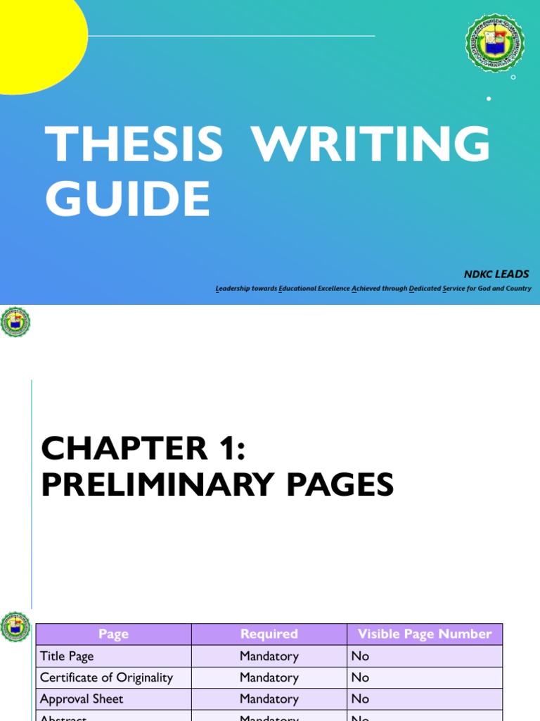 Thesis Writing Guide for Students | PDF | Methodology | Citation