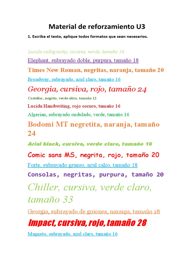 Material de Reforzamiento U3.. | PDF