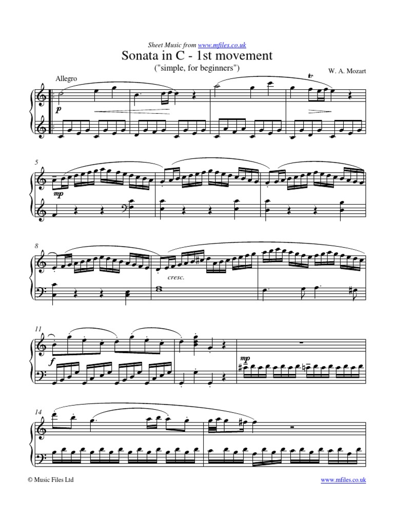 Sonata in C | PDF