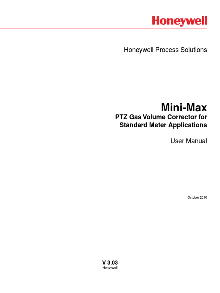 Mini Max User Manual v3.03 | PDF | Gases | Pressure