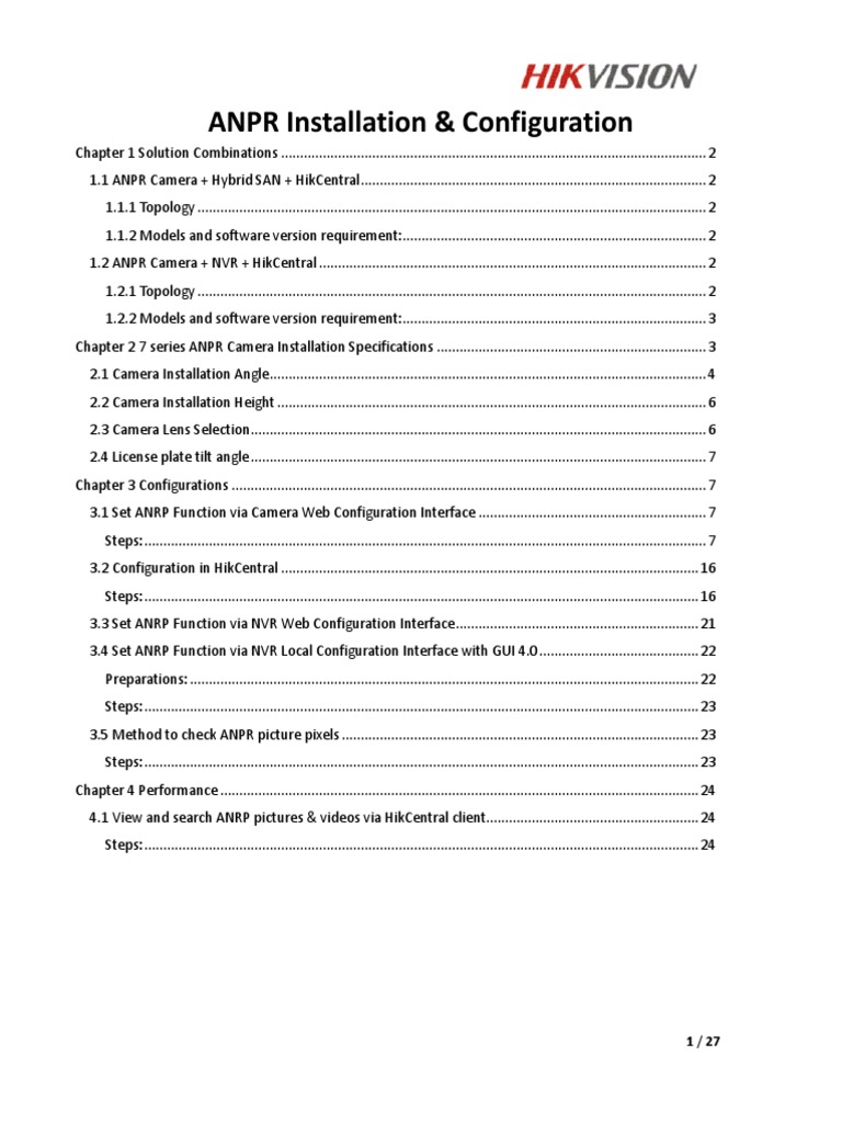Qatar ANPR Installation & Configuration Guidance 2022 | PDF | Camera | Computing
