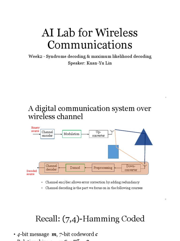 Syndrome Decodingml Decoding Pdf Telecommunications Engineering Telecommunications