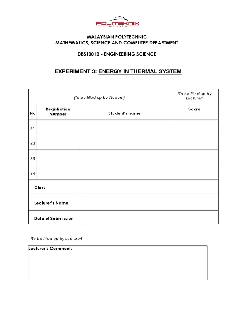 Lab Work 3 Sesi 2021 22 | PDF | Temperature | Experiment