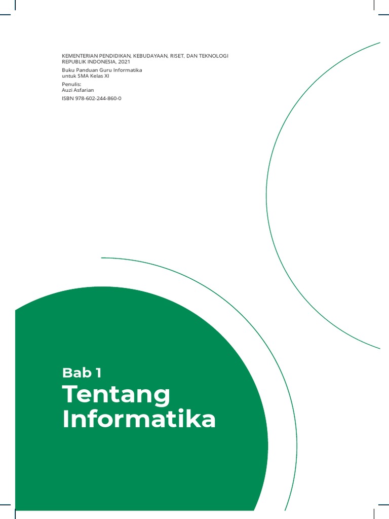 Buku Guru Informatika - Buku Panduan Guru Informatika: Untuk SMA Kelas XI Bab 1 - Fase F | PDF