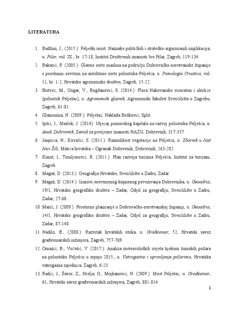 Popis Literature | PDF