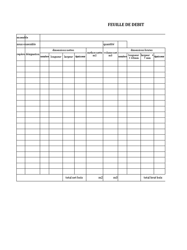 Fiche de Débit | PDF