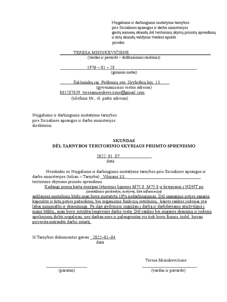 Skundo Forma | PDF
