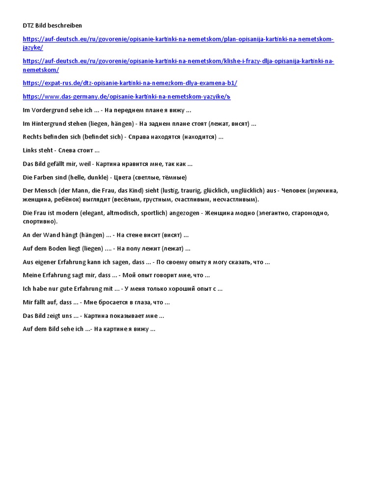 DTZ Bild Beschreiben | PDF