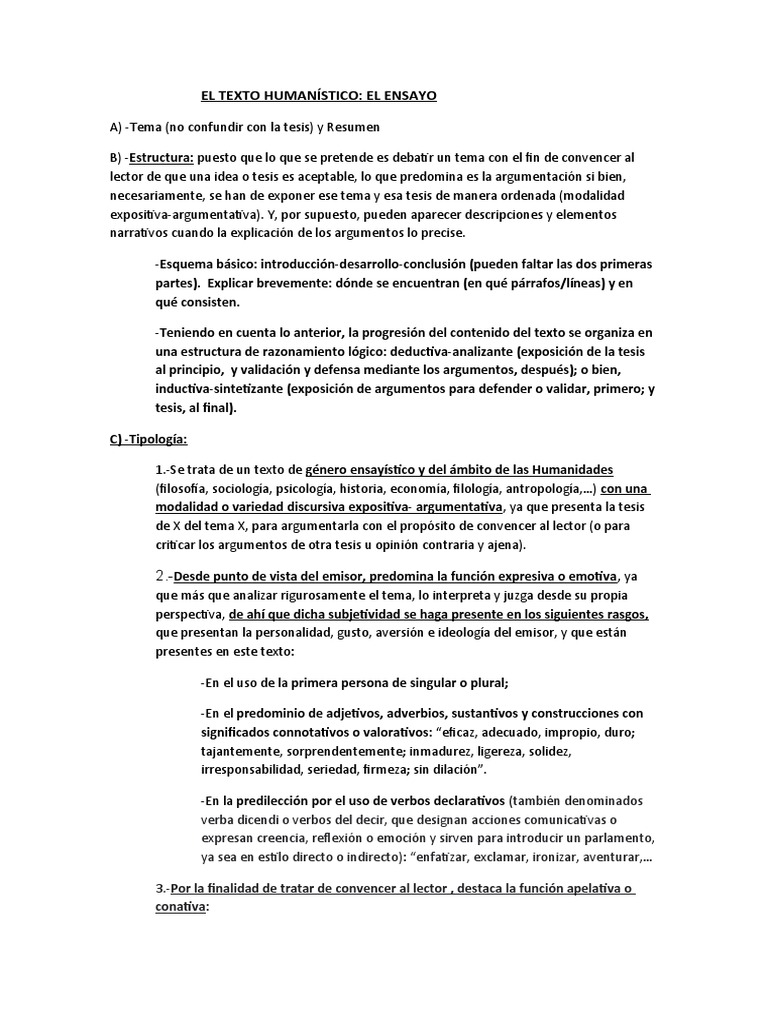 EL_TEXTO_HUMANISTICO_2_BACH | PDF | Ensayos | Lingüística