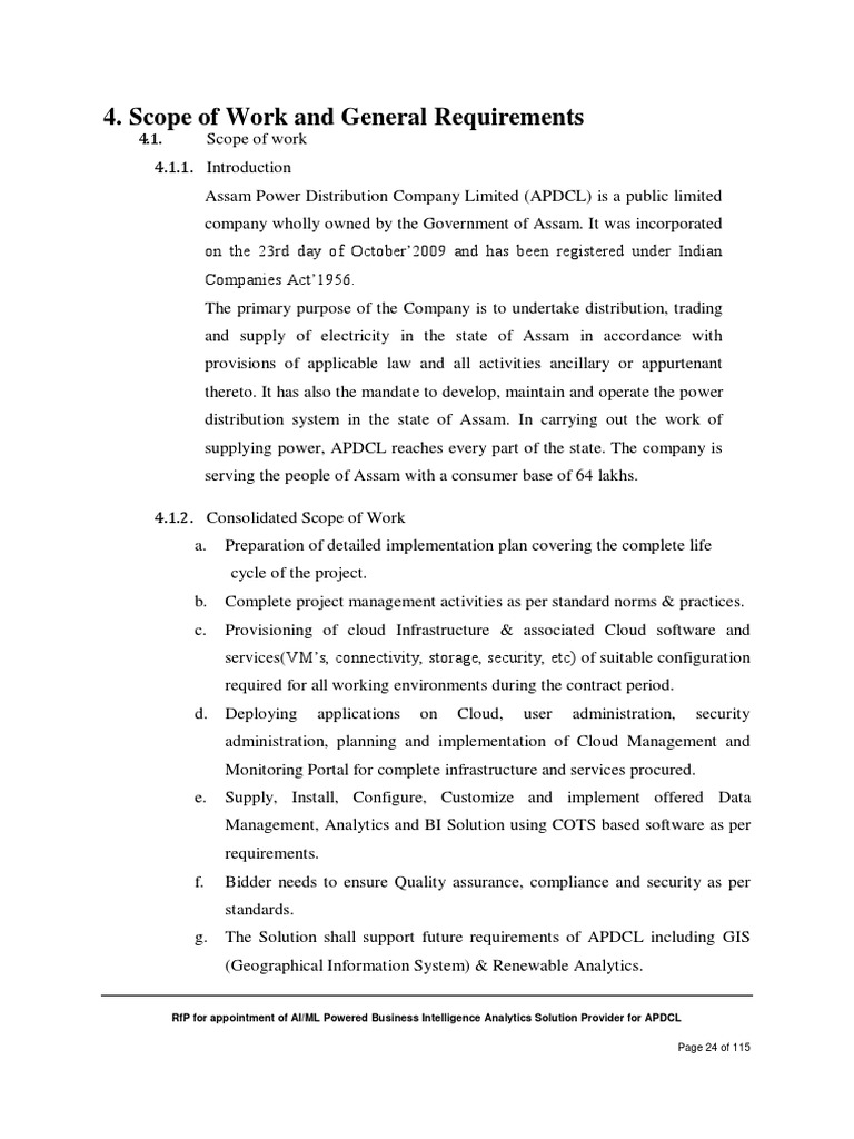 Scope of Work and General Requirements | PDF | Cloud Computing | Databases