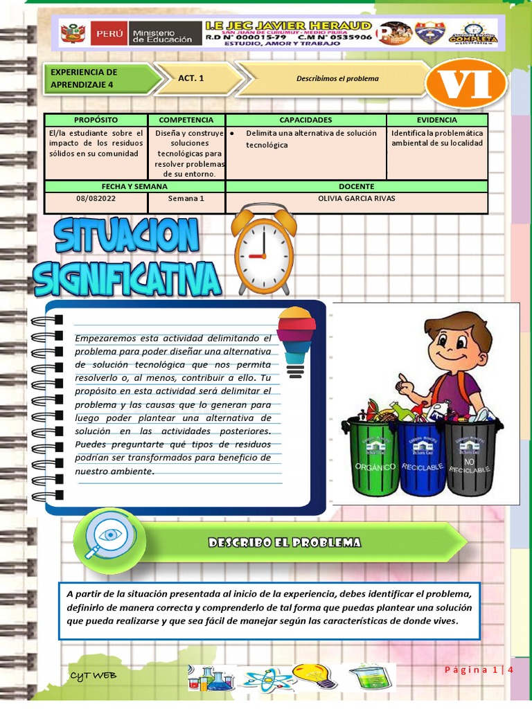 Act 1 Cyt 1° Exp 4-1 | PDF | Residuos | Compost