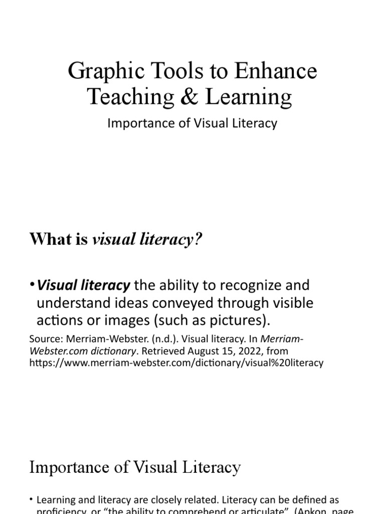 Graphic Tools To Enhance Teaching & Learning | PDF | Literacy | Learning