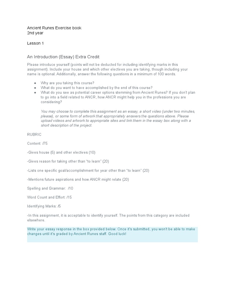 Ancient Runes 2nd Year Exercises | PDF | Runes | Collation