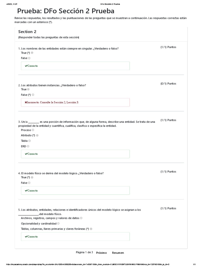 DFo Sección 2 Prueba | PDF | Bases de datos | Base de datos relacional