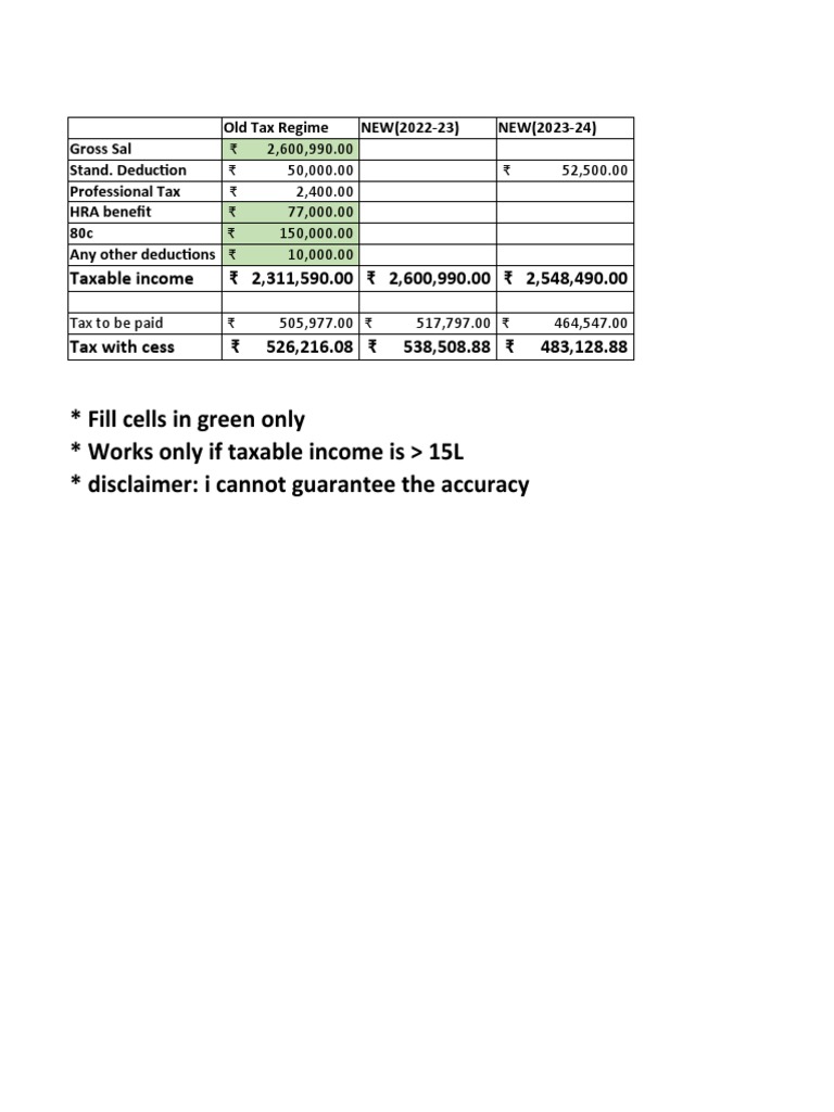 New Tax Calculator | PDF | Tax Deduction | Public Finance