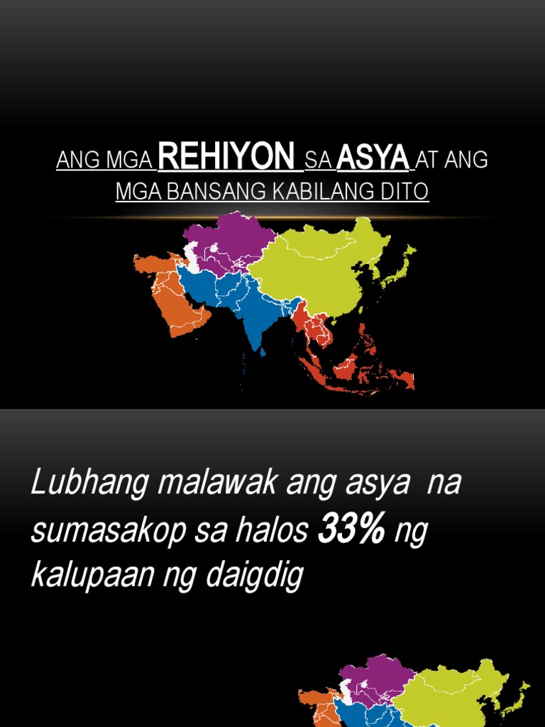 Ang Mga Rehiyon Sa Asya at Ang Mga | PDF
