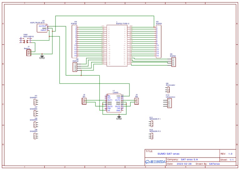 Schematic Sumobot Sat 2023-02-28 | PDF
