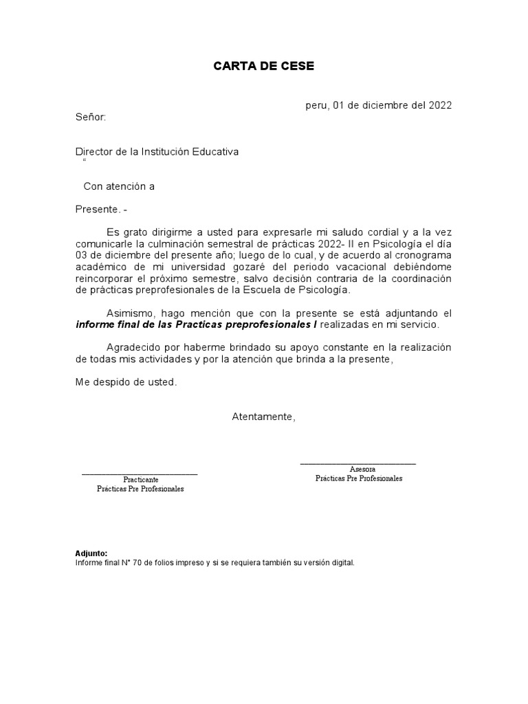Carta de Cese | PDF