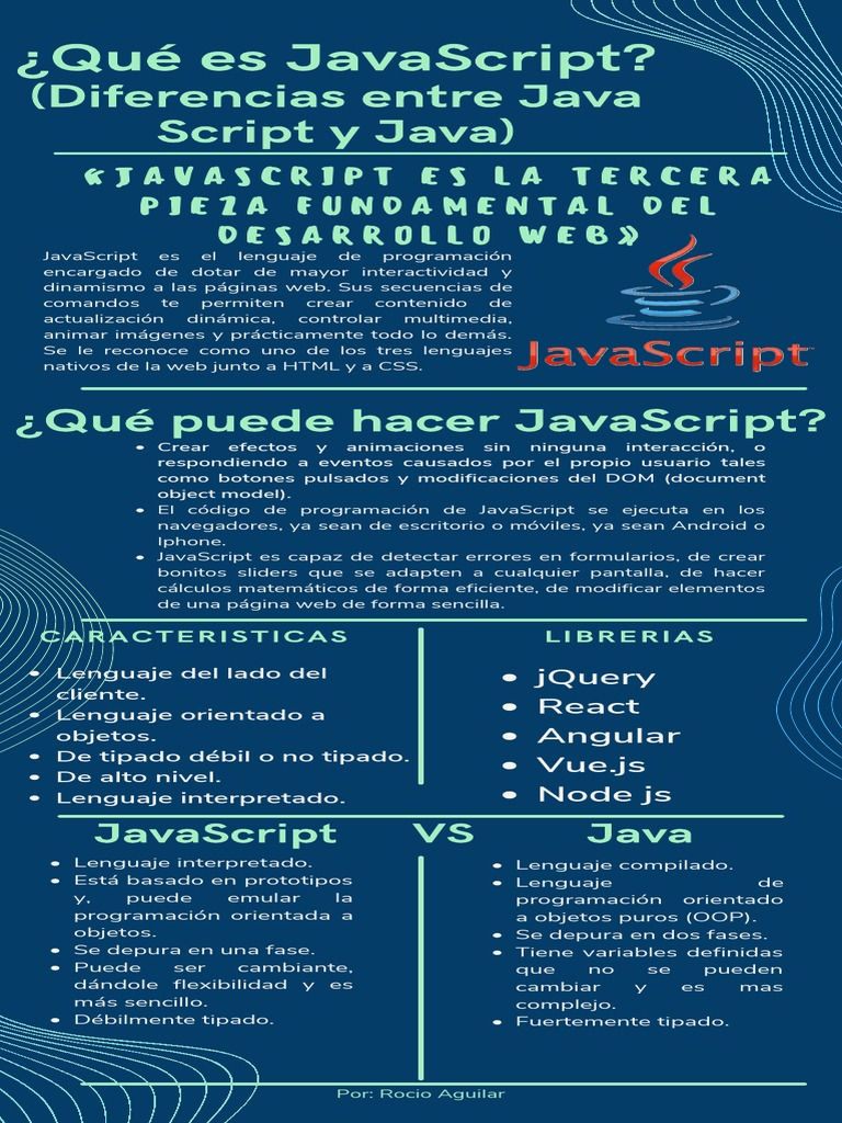 Que Es Java Script Diferencias Entre Jav | PDF | Arte | Tecnología