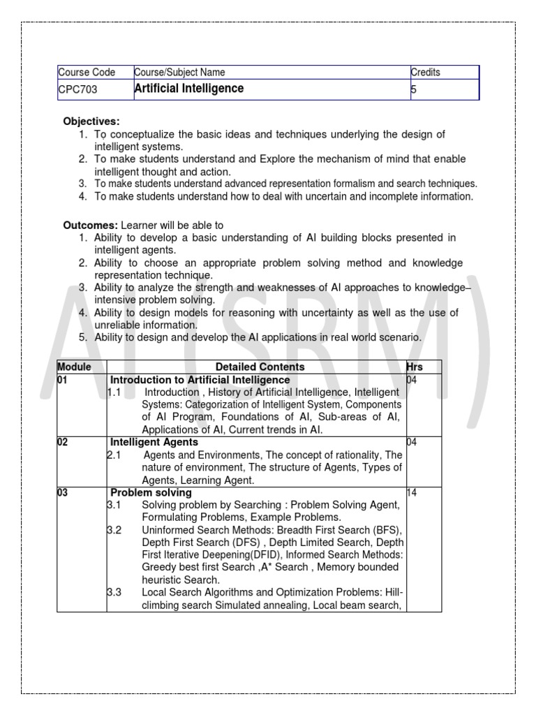 AI Notes-1-5 CH | PDF | Artificial Intelligence | Intelligence (AI ...