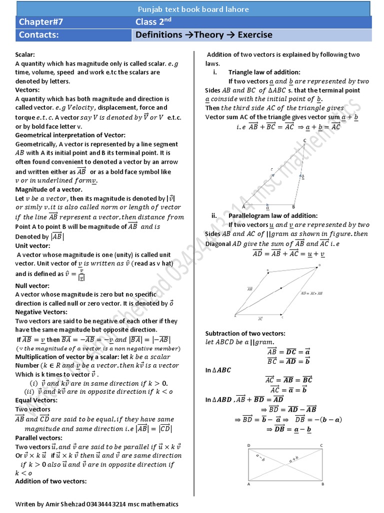 Unit07 Complete | PDF | Euclidean Vector | Euclidean Geometry