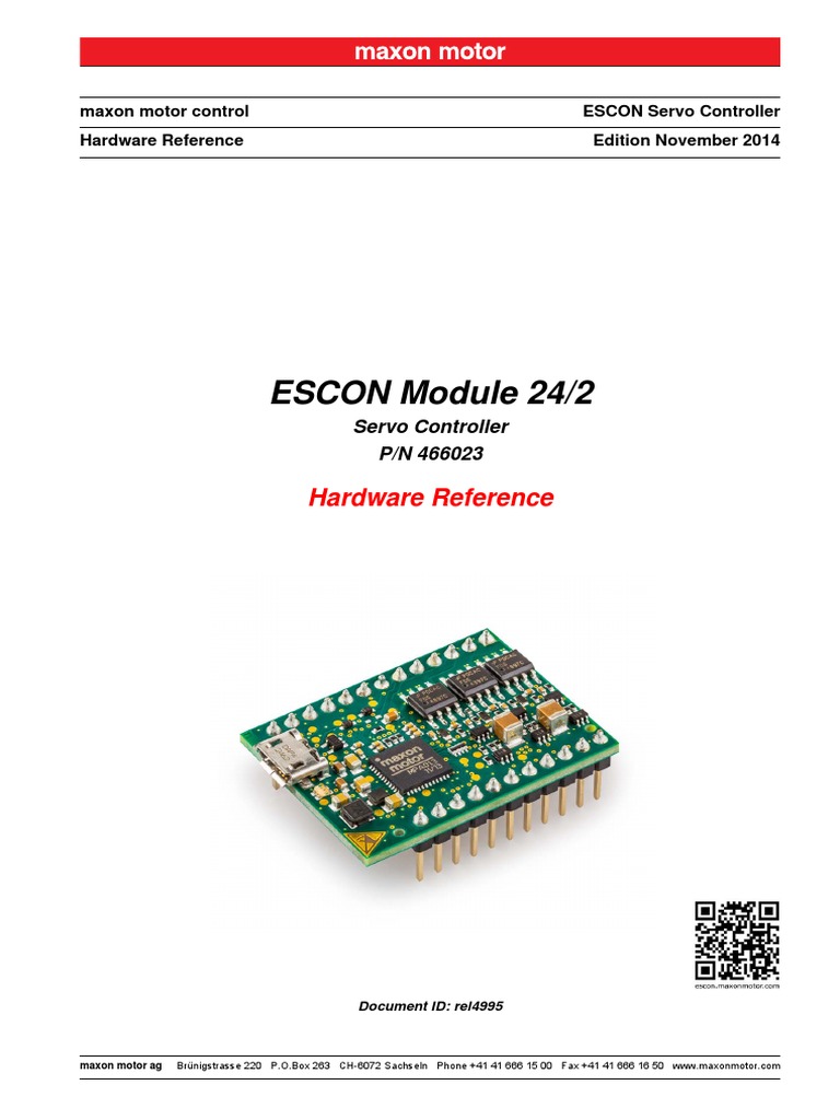 ESCON Module 24 2 Hardware Reference en | PDF | Electromagnetic Compatibility | Electric Motor