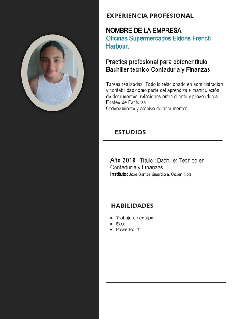 Curriculum Paola | Descargar gratis PDF | Teneduría de libros | Contabilidad