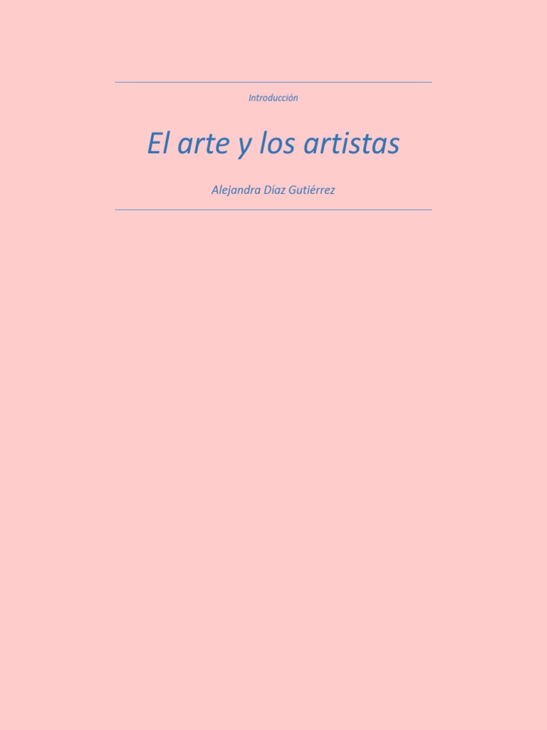 El Arte y Los Artistas | PDF | Arte