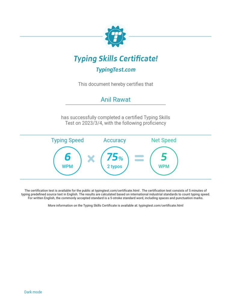 Prove Your Typing Skills! | PDF