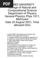 Freshman Mid Exam Mathematics | PDF | Syntax (Logic) | Mathematics