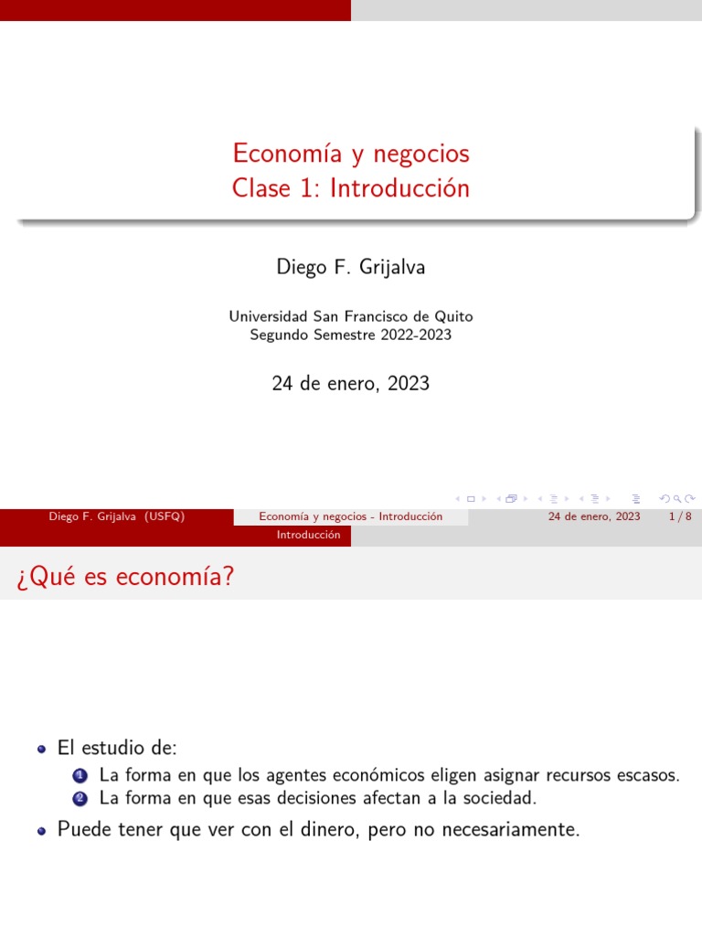 Economics and Business Class 1 Introduction Final | PDF | Ciencias económicas | Economias