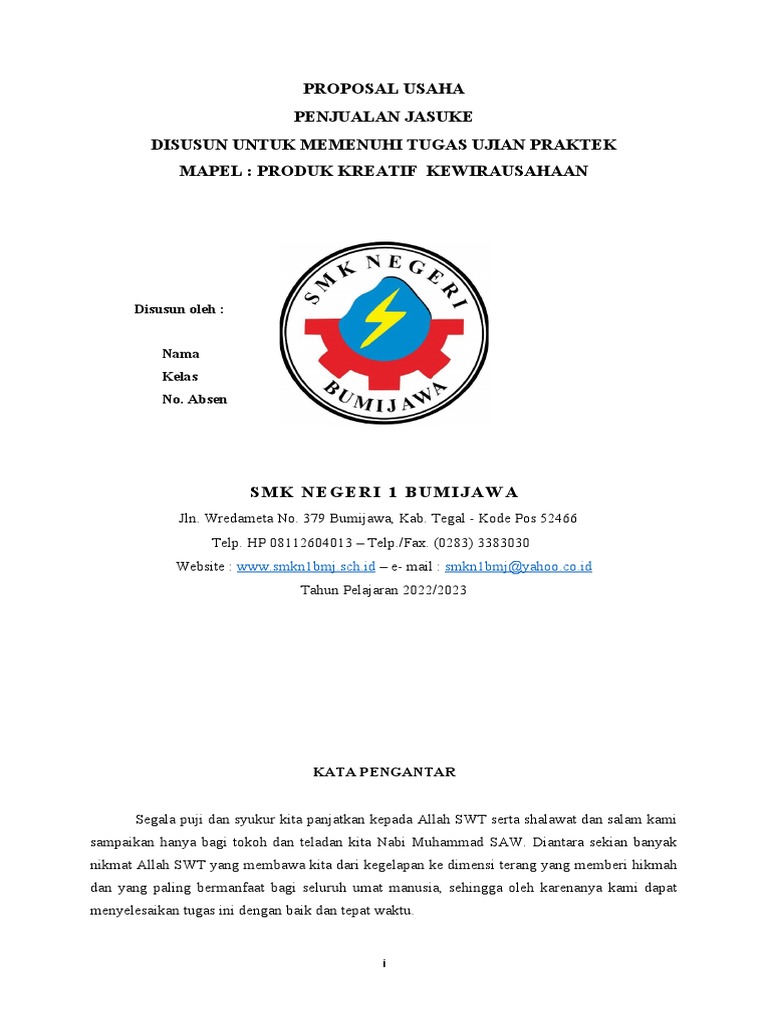 Proposal Usaha Jasuke | PDF