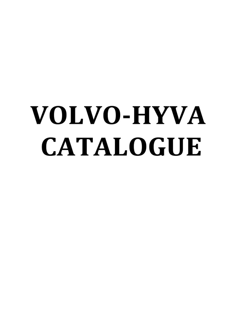 Volvo Hyva 18.7 Cu.m Rock Boy Part Catalog | PDF | Piston | Pump