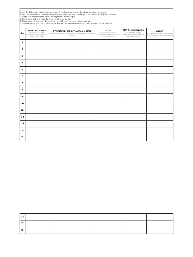 Matriz Personal Ocupacionalmente Expuesto A RX v1 Digsa | PDF ...