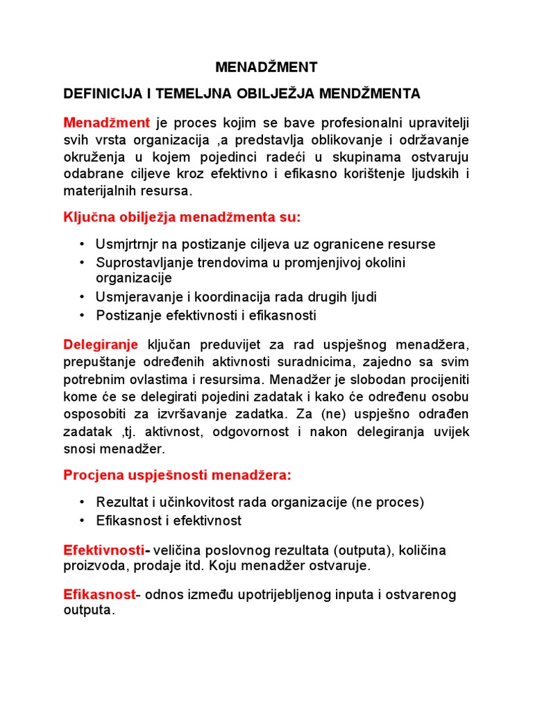 MENADZMENT | PDF