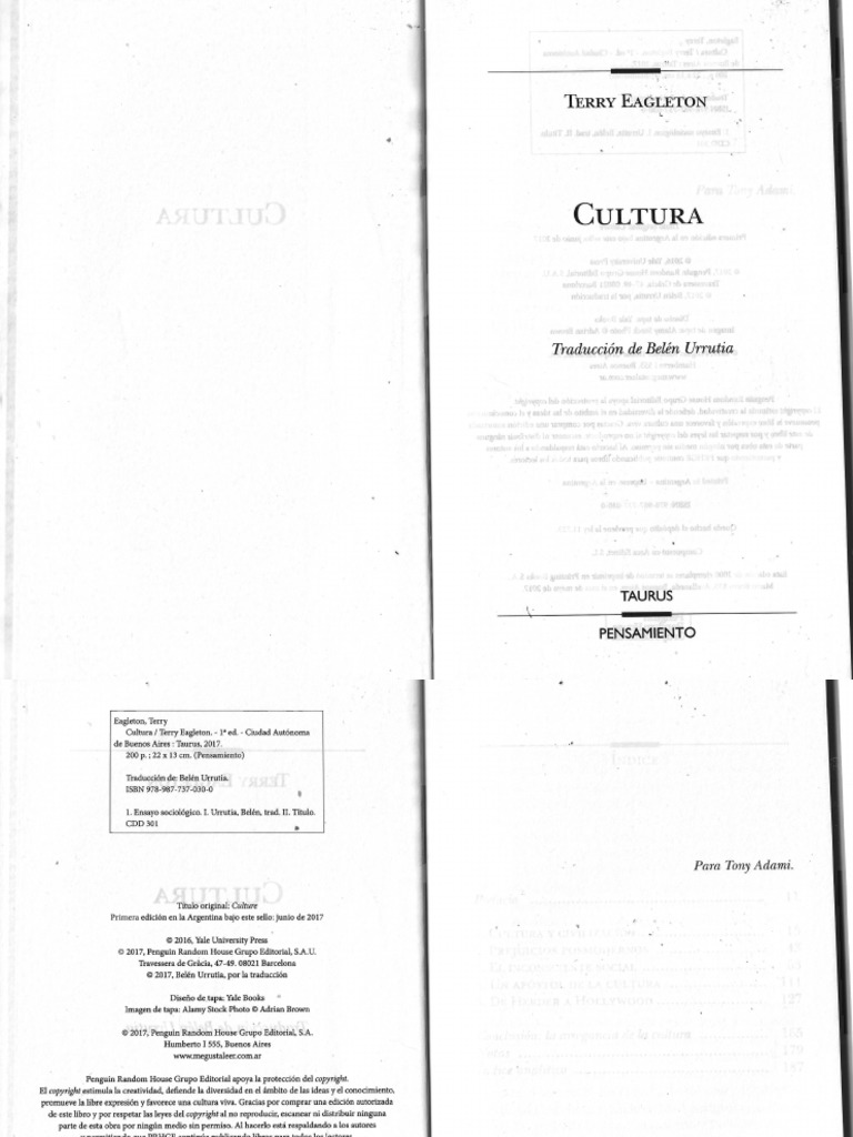 Eagleton, Terry. Cultura y Civilización | PDF