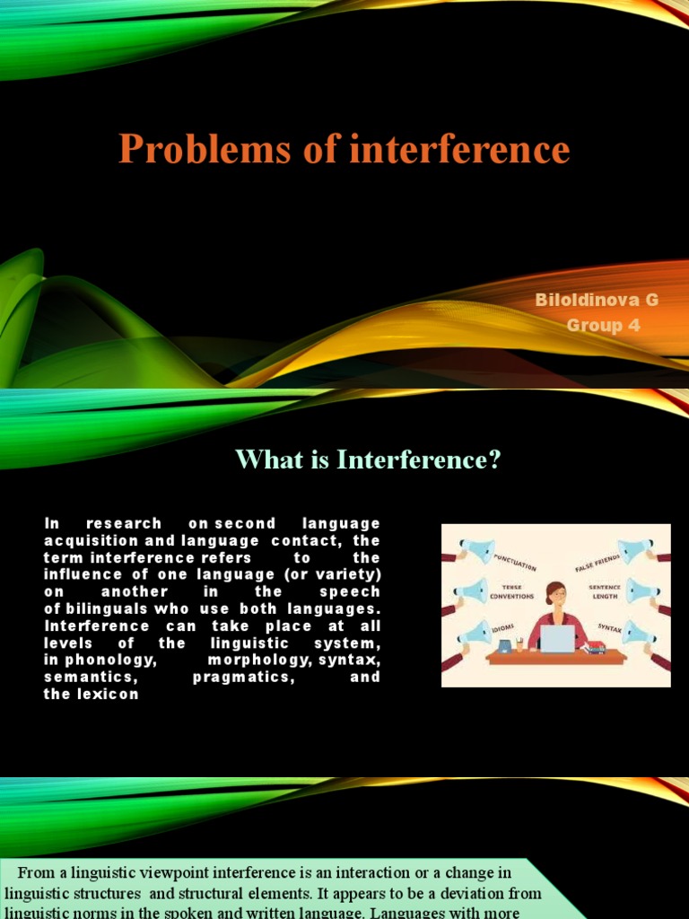 Interference | PDF | Linguistics | English Language