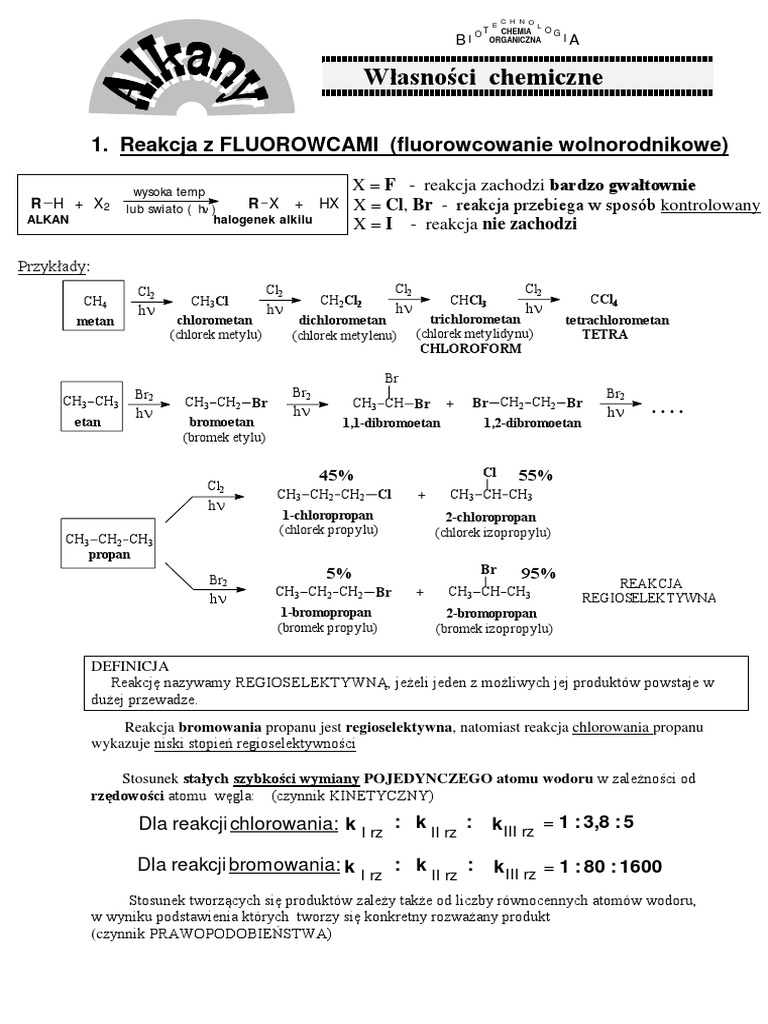 Alkany Alkeny I Alkiny | PDF