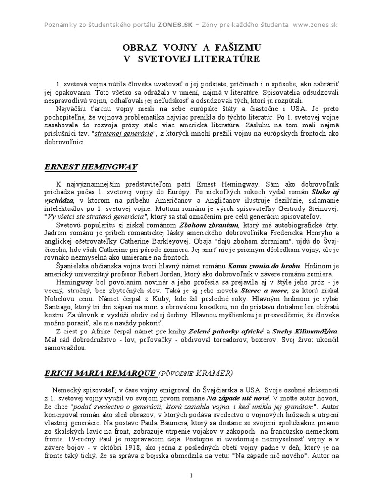 Literatura Prehlad 3 4 Rocnik | PDF