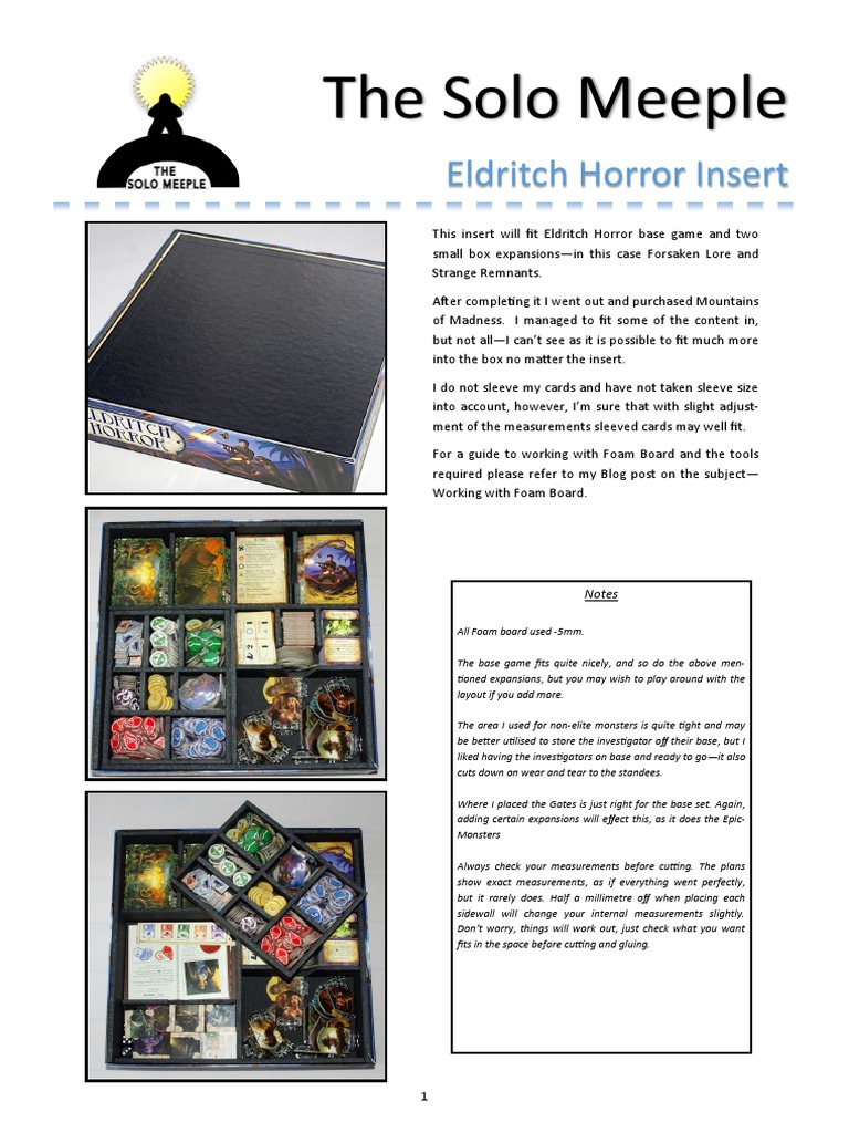 Eldritch Horror Insert | PDF