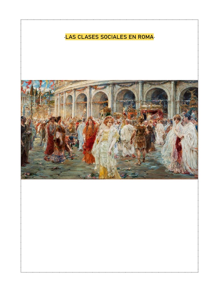 Las Clases Sociales en Roma. | PDF | Roma antigua | Freedman