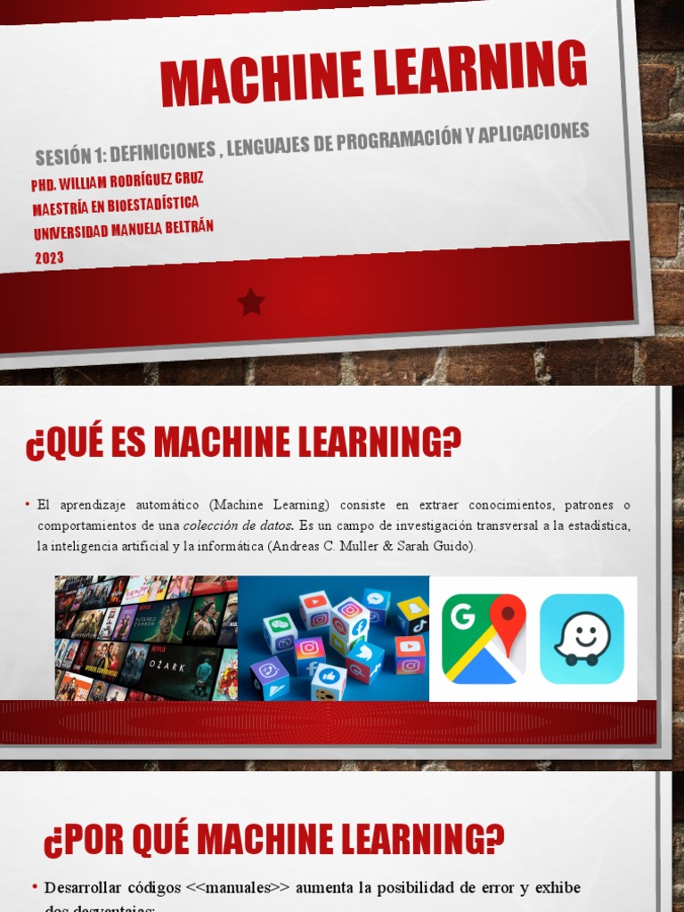 Sesion1 Machine Learning | PDF | Matriz (Matemáticas) | Aprendizaje ...