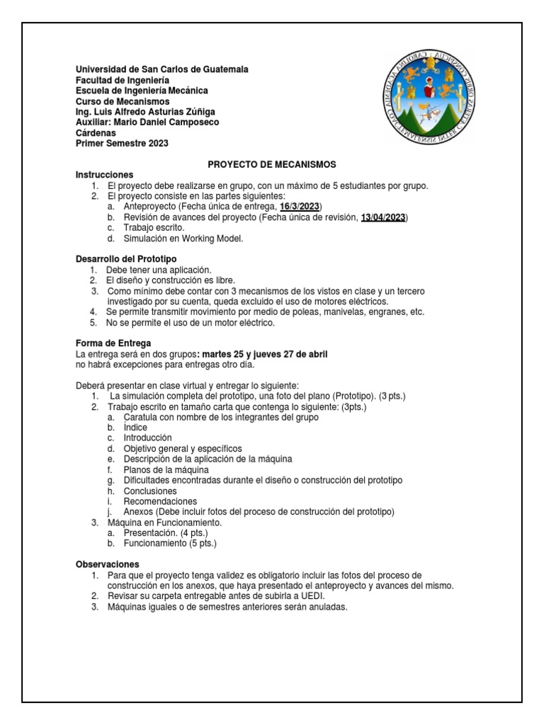 Normativo Proyecto Final PS 2023 | PDF | Informática