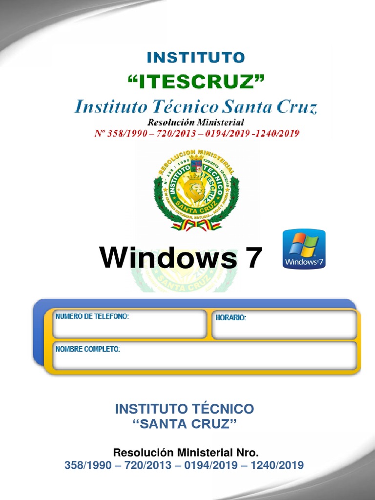 WINDOWS | PDF | Hardware de la computadora | Windows 7