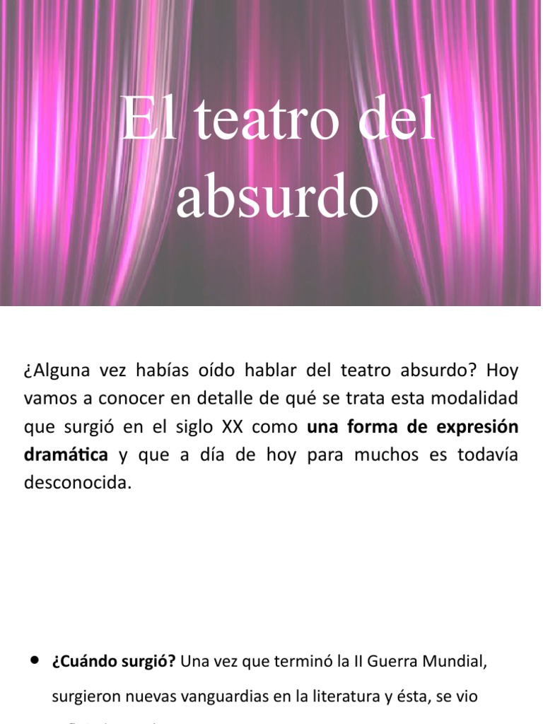 El Teatro Del Absurdo | PDF