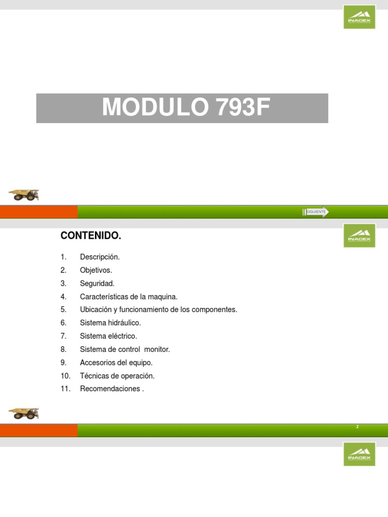 3-Presentacion Modulo 03 Modificado DEQF - 793F | PDF | Camión | Sistema de control