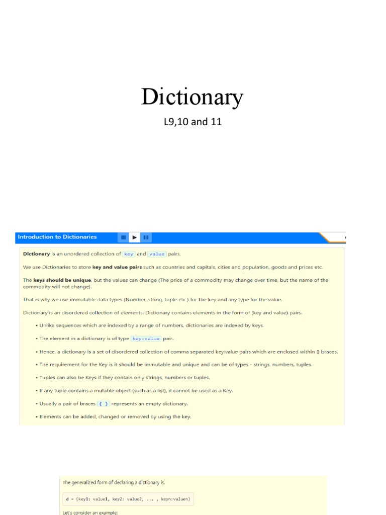 Dictionary | Download Free PDF | Parameter (Computer Programming) | Control Flow