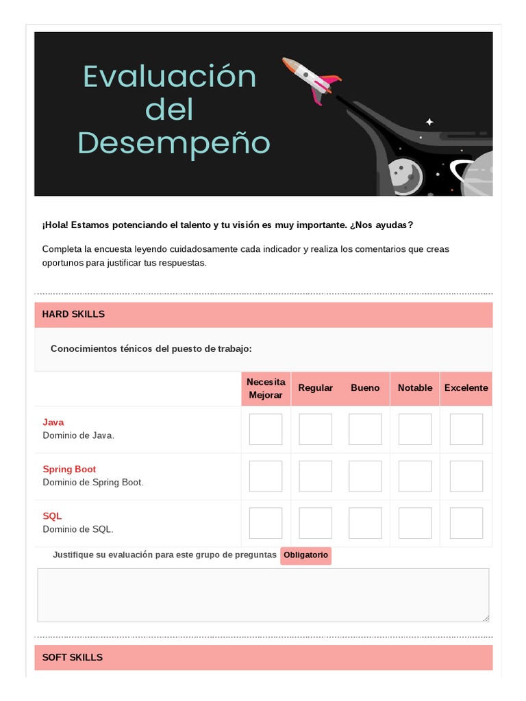 Ejemplo Evaluaci N Del Desempe o 360 | PDF | Evaluación | Estrés (biología)