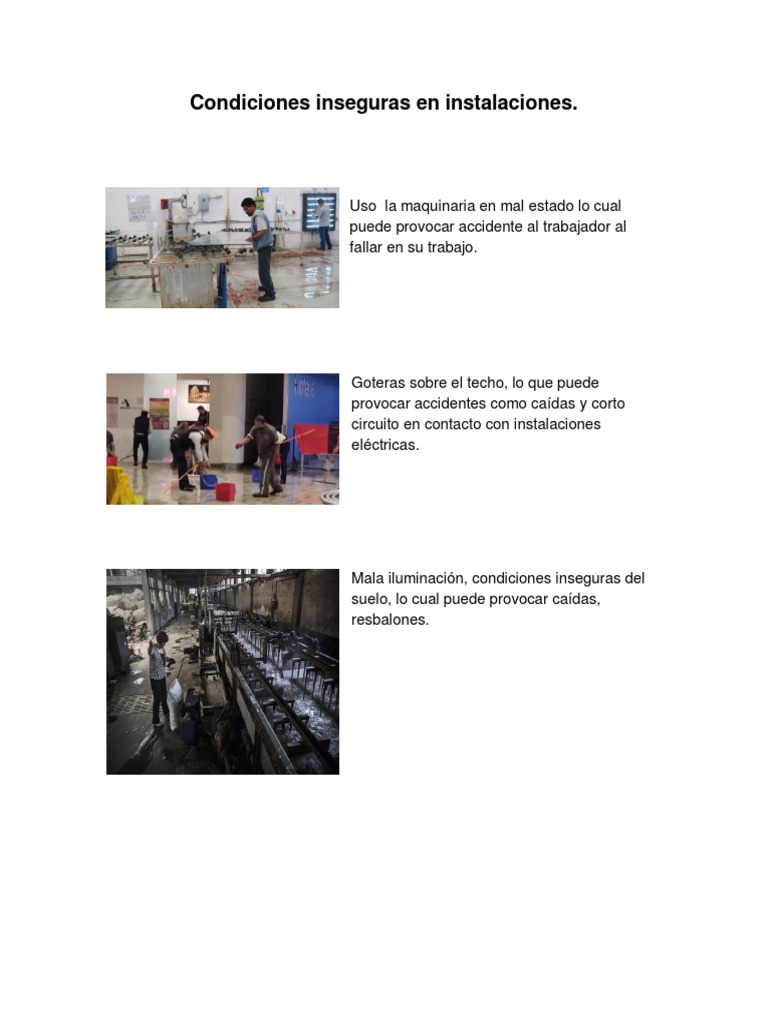Condiciones Inseguras en Instalaciones | PDF
