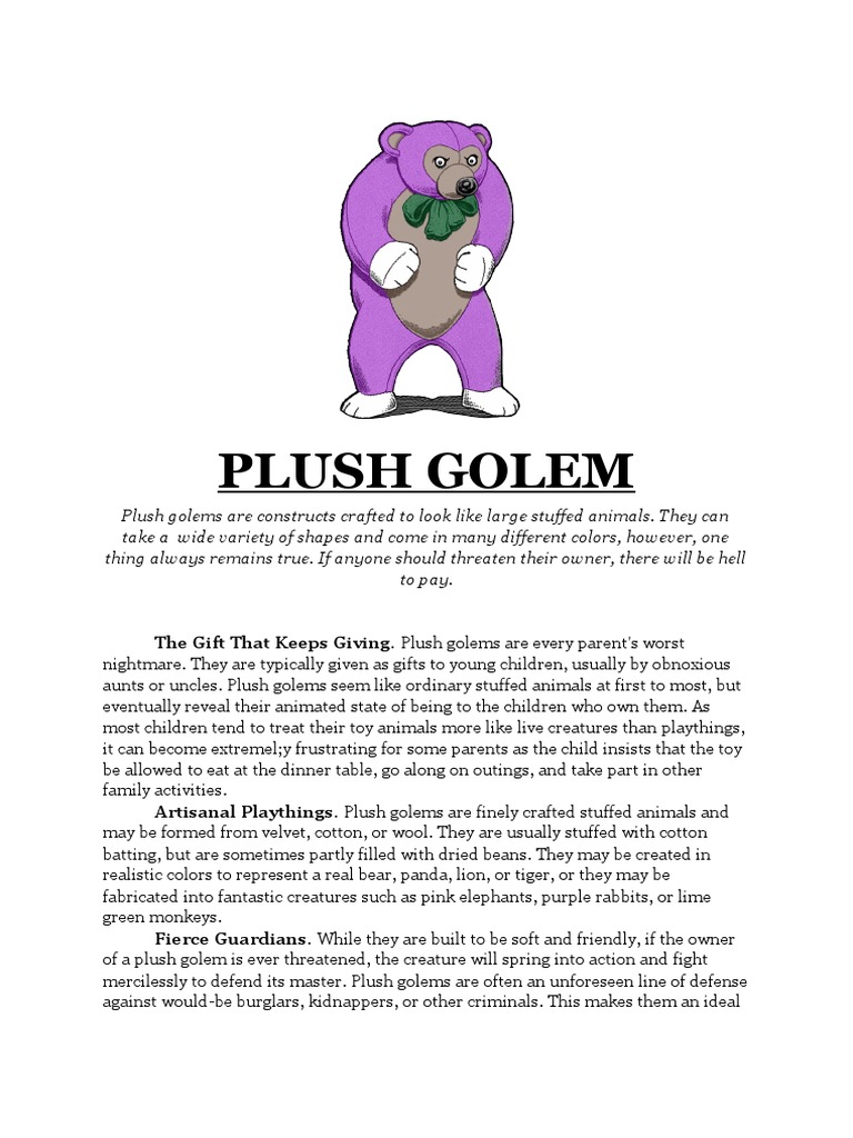 Plush Golem | PDF | Stuffed Toys